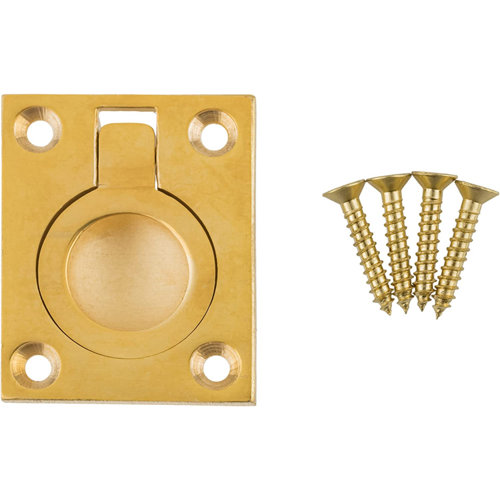 UNIQANTIQ HARDWARE SUPPLY Cast Brass Flush Mount Ring Drawer Pull | Wayfair